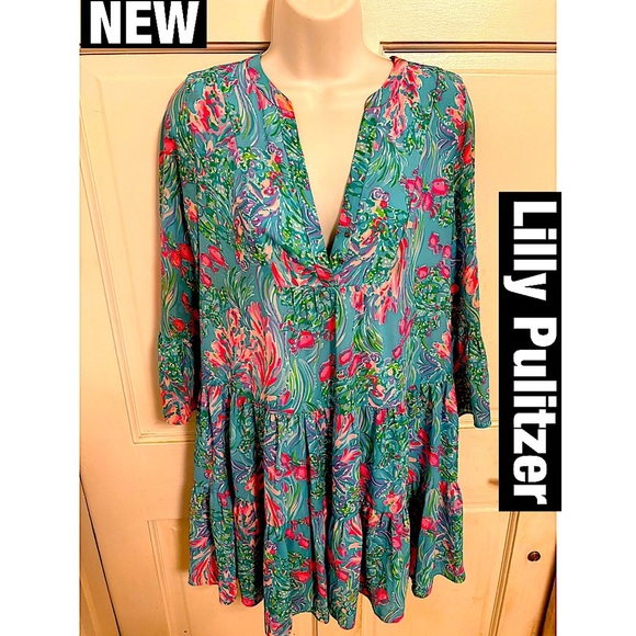 Lilly Pulitzer | Dresses | Lilly Pulitzer Gabriel Dress Amalfi Blue ...
